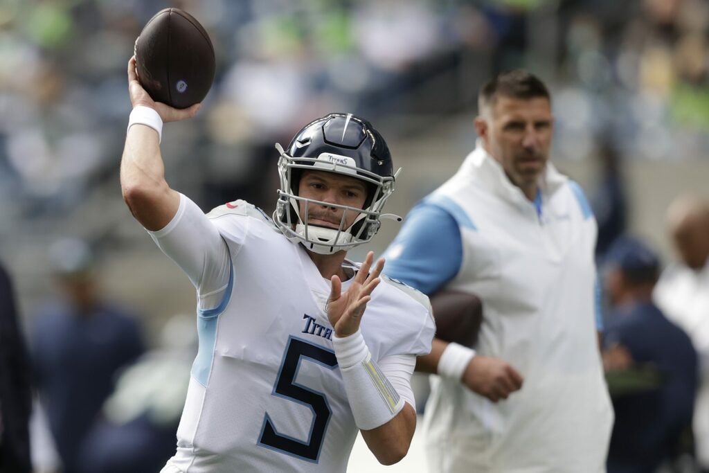 Titans’ Mike Vrabel, Jon Robinson talk backup QB…