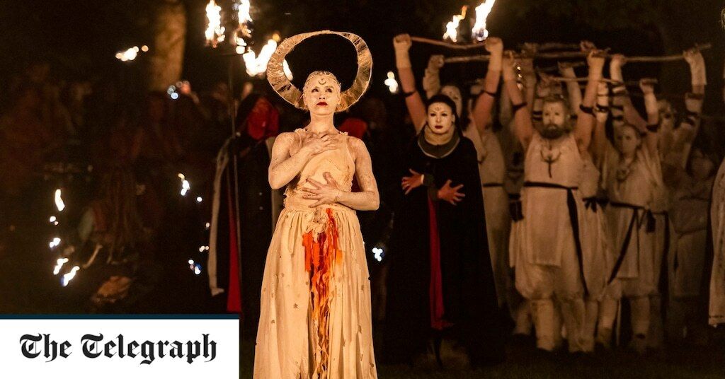 In pictures: Fiery start to May Day as Celtic folklore…