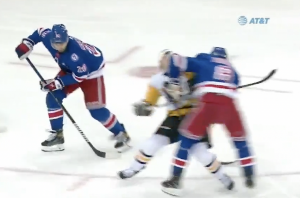 Jacob Trouba’s dangerous hit up high on Sidney Crosby…