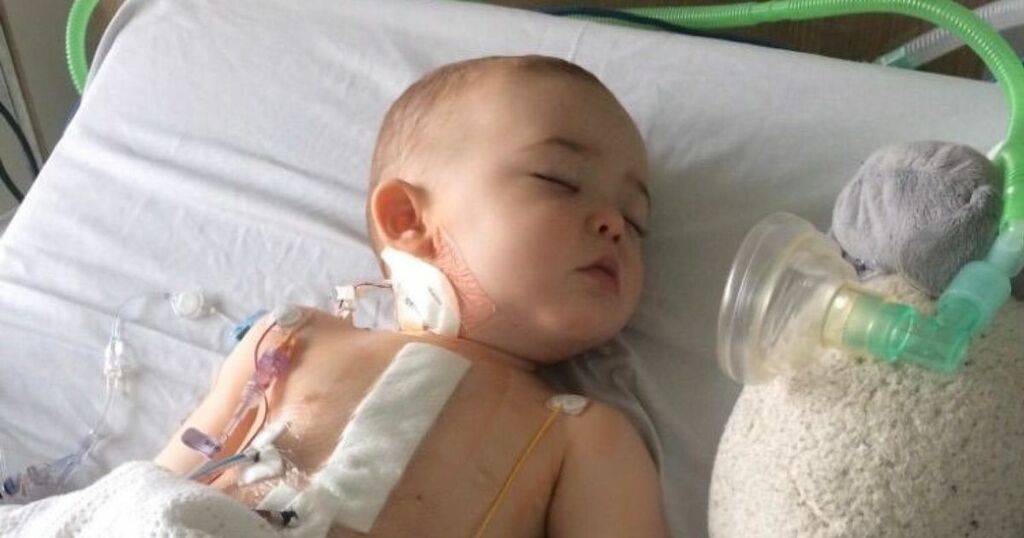 Baby rushed to hospital after skin 'mottled' and his…