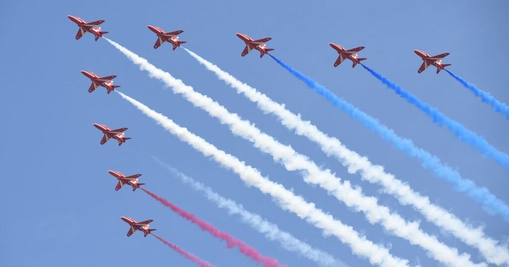 Platinum Jubilee Red Arrows flypast: the route,…