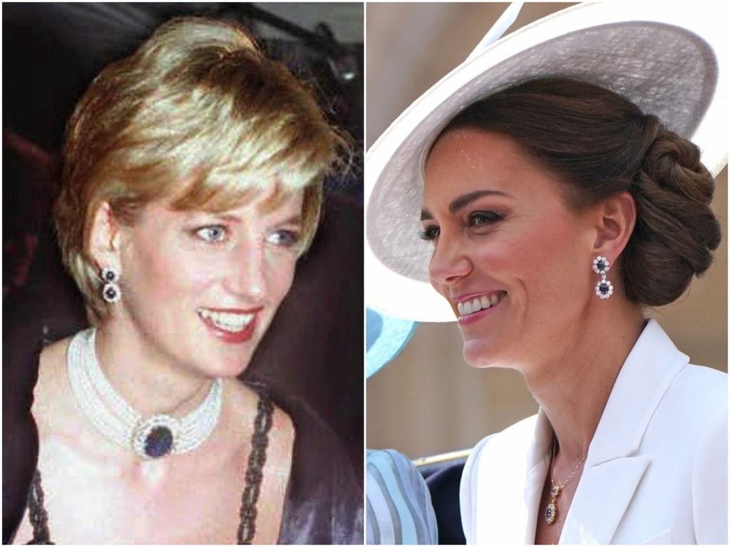 Kate Middleton wears Princess Diana’s earrings during…