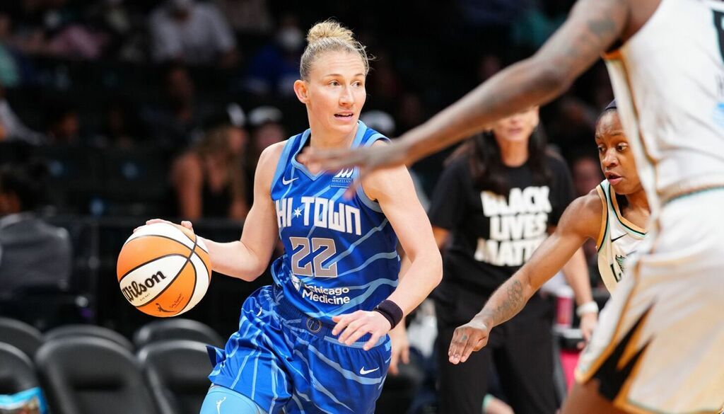 Julie Allemand putting in work with Sky as she makes…