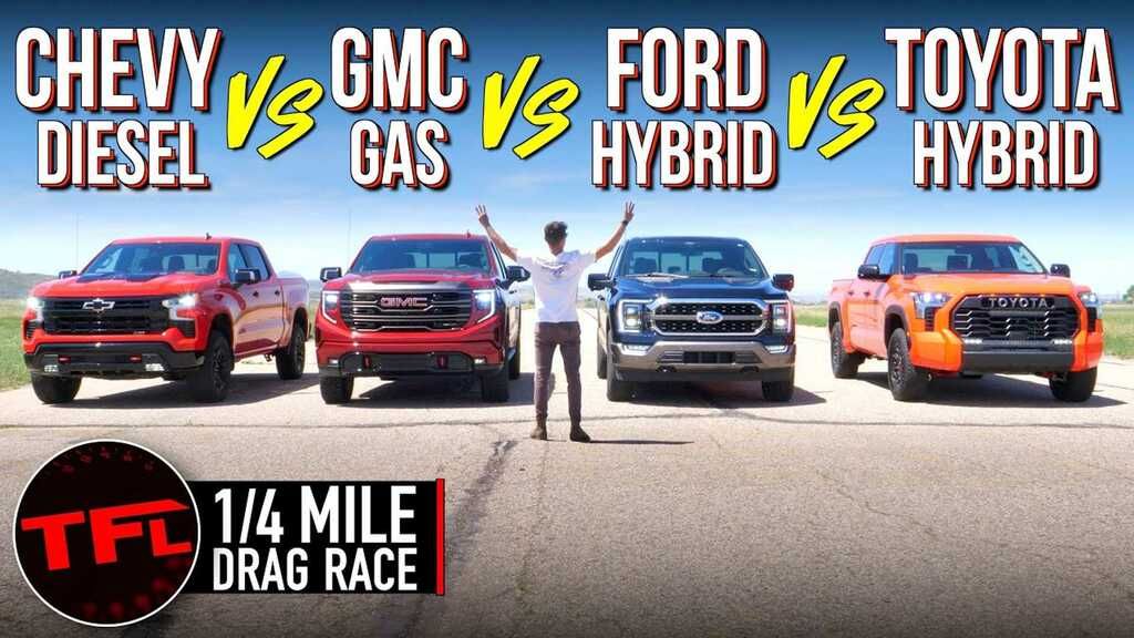 Toyota Tundra Hybrid Drag Races Silverado, GMC Sierra,…