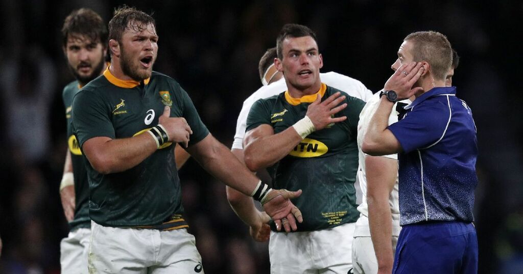 South Africa v Wales referee Angus Gardner's playing…