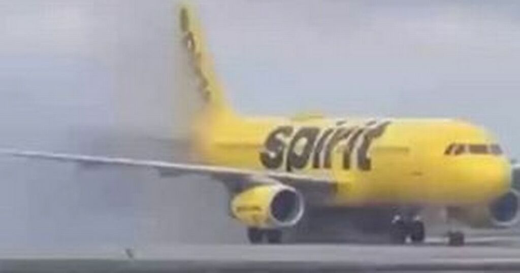 Passengers 'freaking out' as plane bursts into flames…