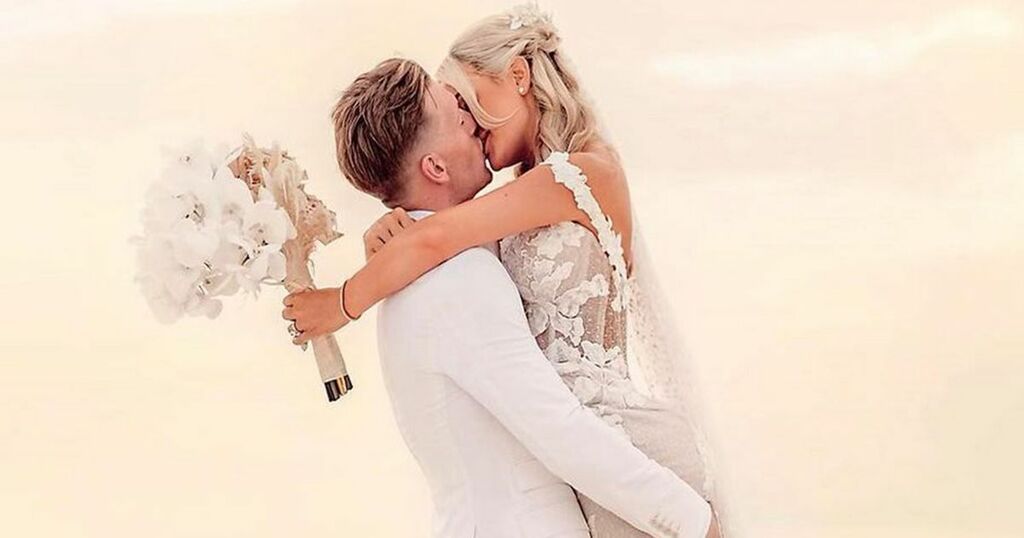 Jordan Pickford's bride Megan Davison stuns in lace…