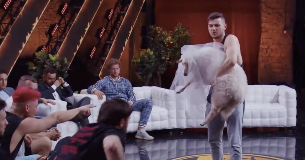 MMA fighter sparks brawl by taunting rival with live…