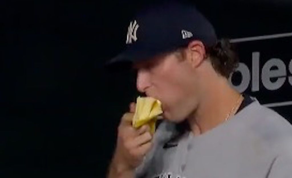 Gerrit Cole was seen absolutely crushing bananas in…