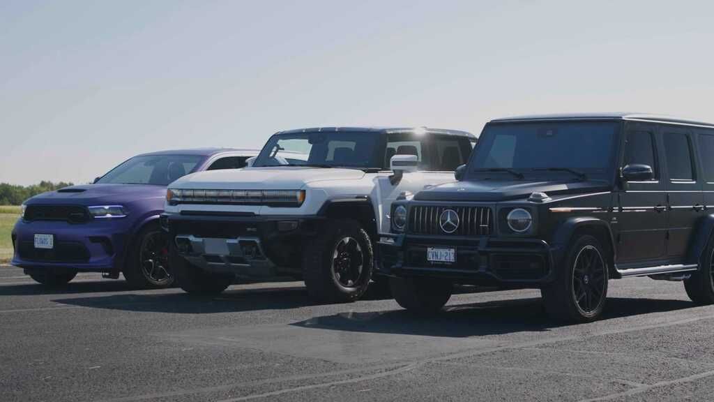 Hummer EV, AMG G63, Durango Hellcat Face Off In Drag…