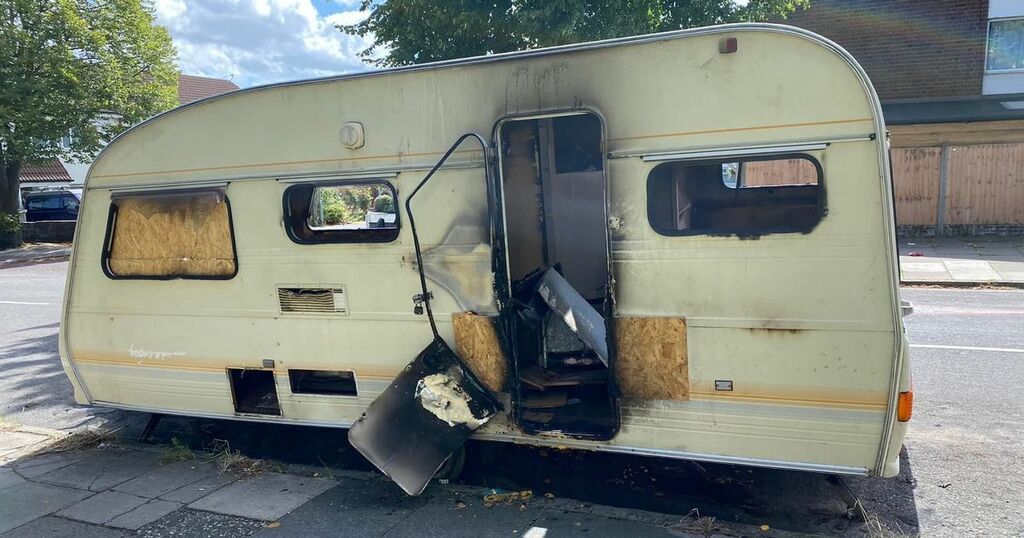 'Eyesore' caravan torched and abandoned near tower…