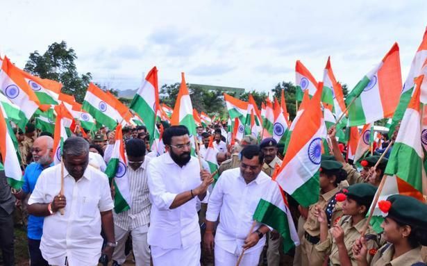 Ballari’s Mincheri Hill sees national flag flying for…