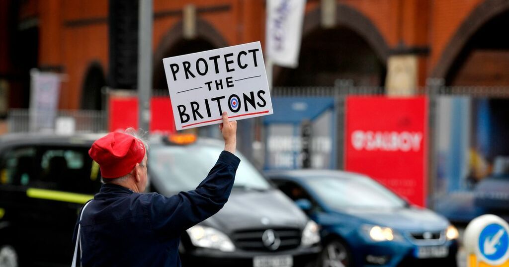 Peterloo campaigners hold protest at Britons…