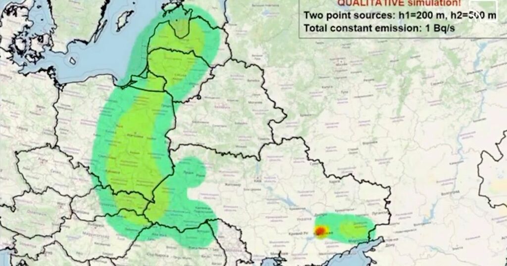 Map shows how fallout will spread across Europe as…