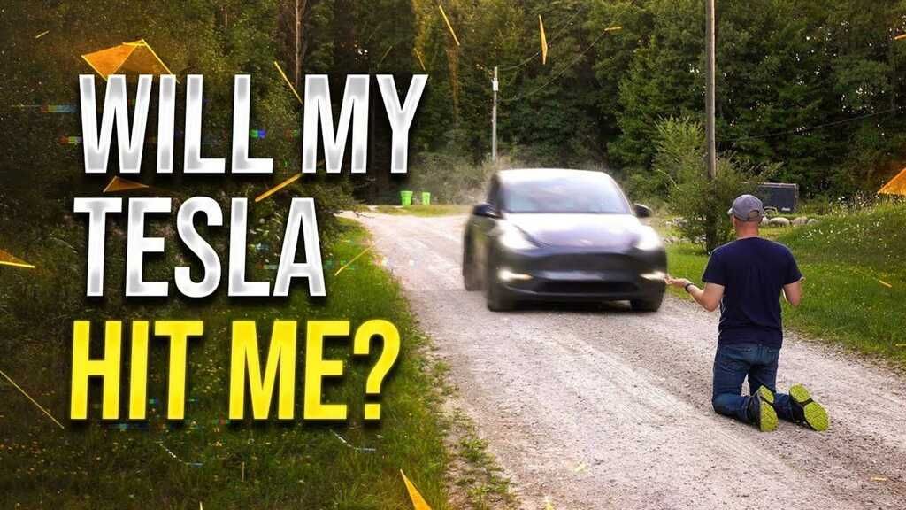 Tesla Owner Tests Whether His Model Y With FSD Beta…