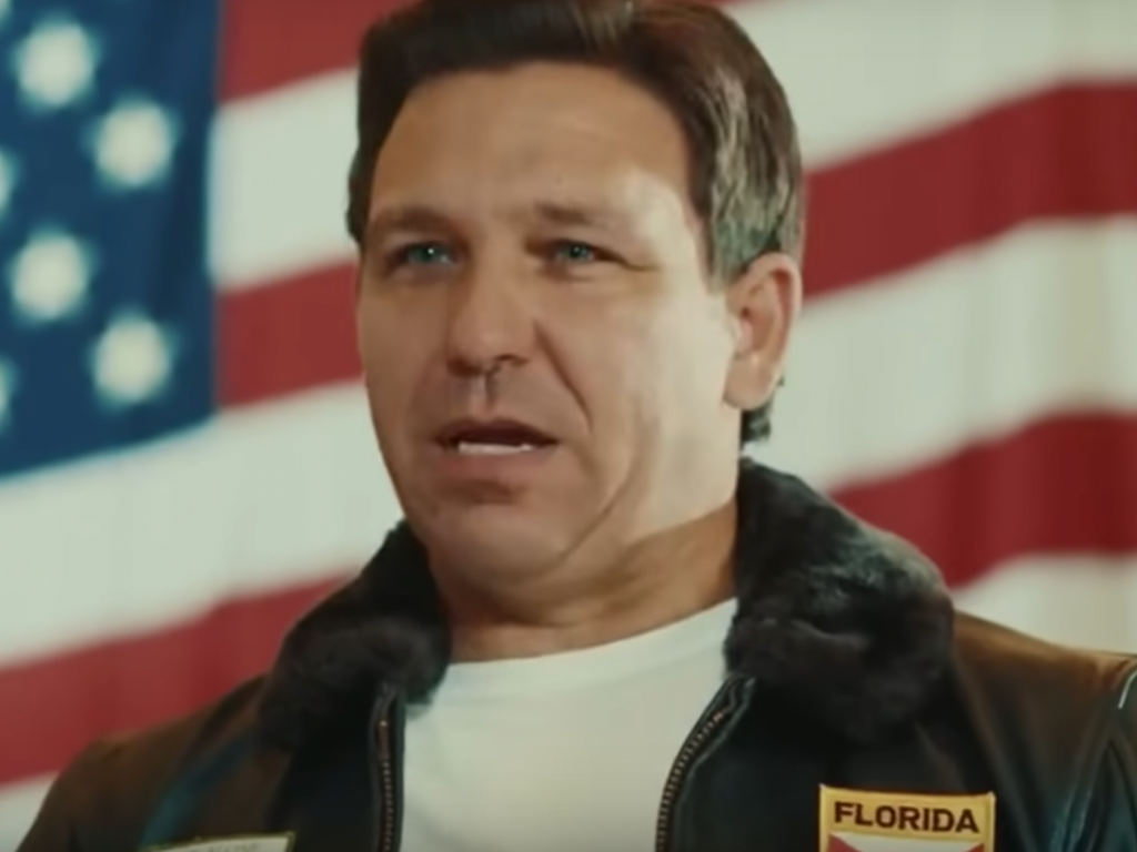Ron DeSantis Mimics Top Gun's Maverick In 'Top Gov'…