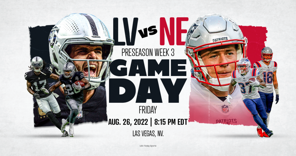 New England Patriots vs. Las Vegas Raiders, live…