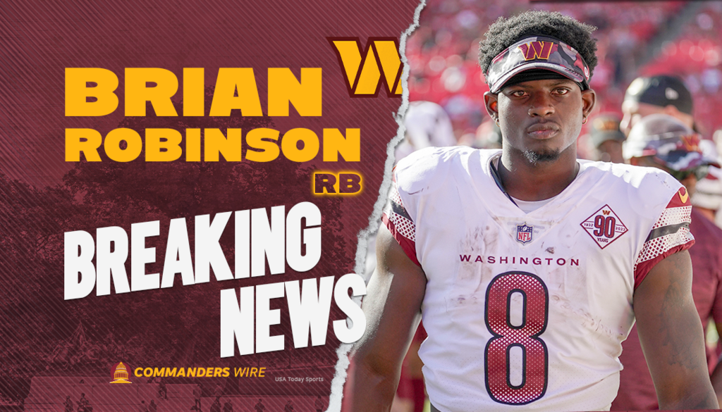 Commanders rookie RB Brian Robinson Jr. shot multiple…