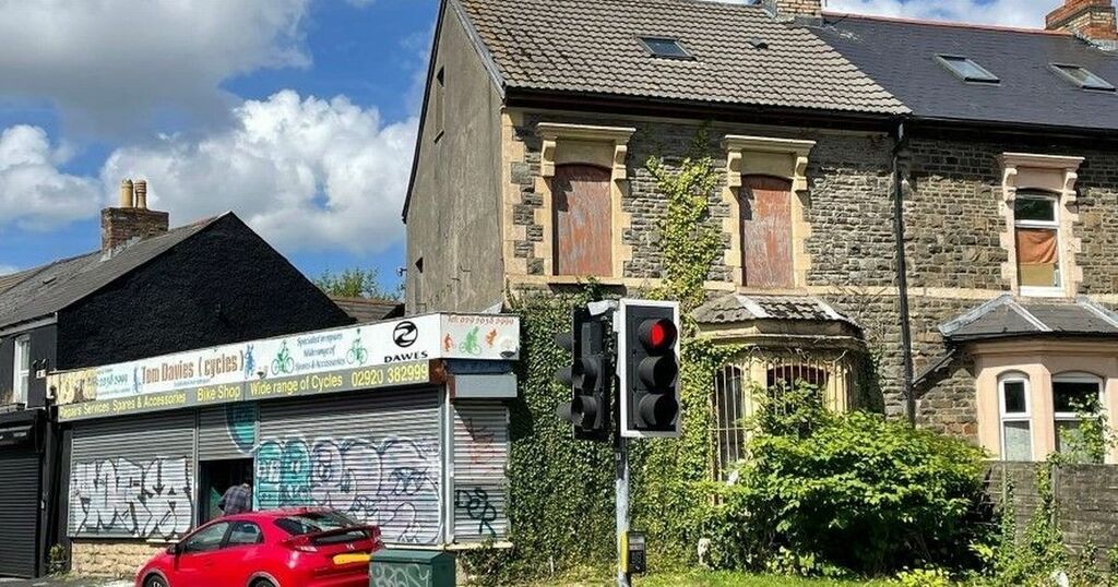 Inside the rundown house and former bicycle shop going…