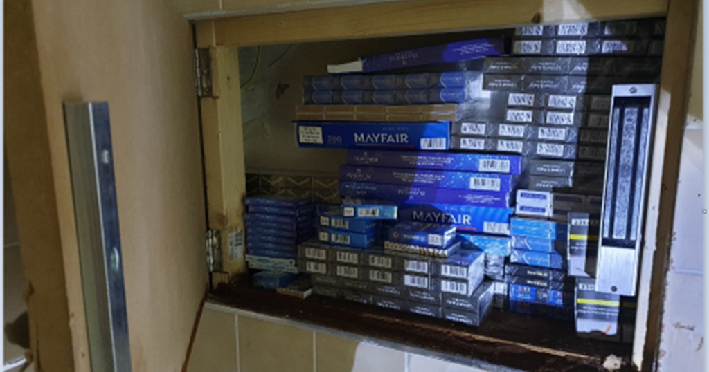 Thousands of fake cigarettes found in 'hidden…