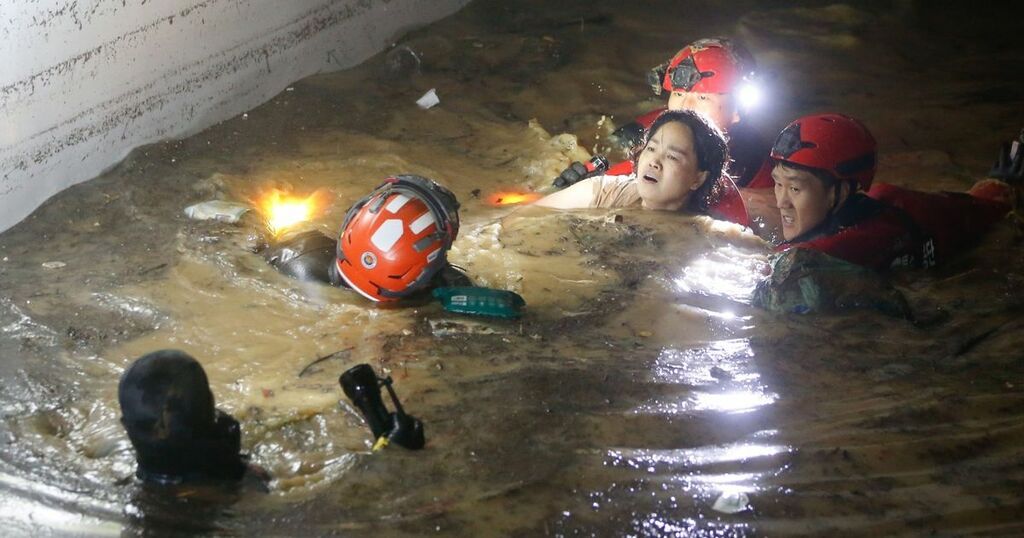 South Korea floods: Seven drown after becoming trapped…