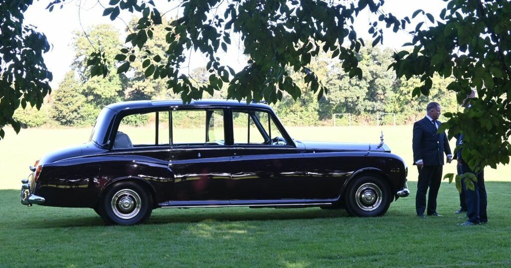King Charles' Rolls Royce seen arriving in Cardiff park