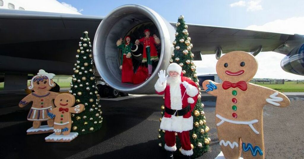 British Airways jumbo jet transformed into Santa's…