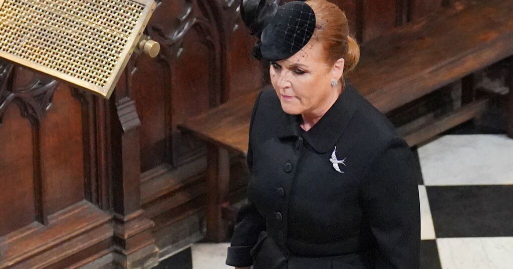 Sarah Ferguson arrives at state funeral for former…