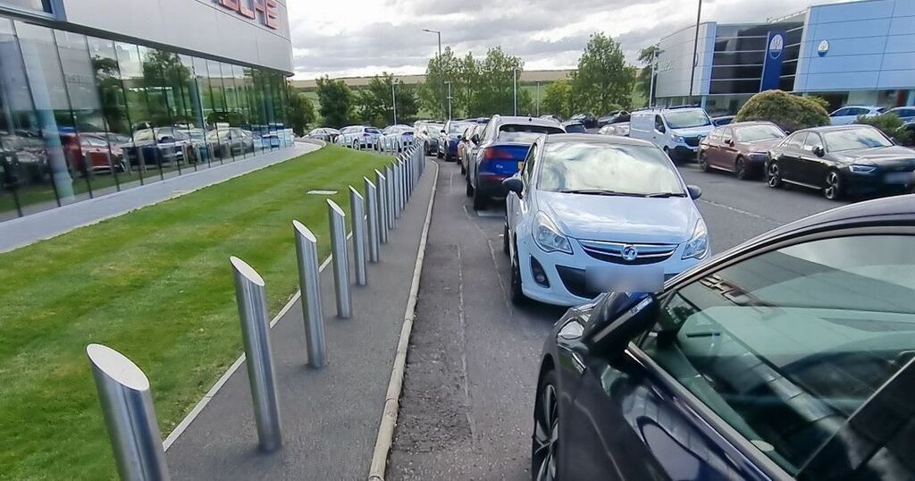 Edinburgh local fumes over cars blocking pavement next…