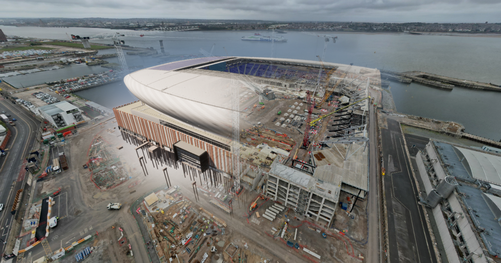 Everton new stadium 'completed' in stunning virtual…