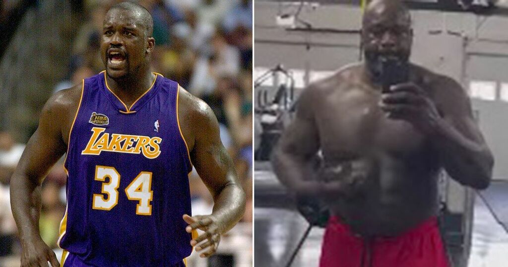 NBA legend Shaquille O'Neal, 50, is shredded in gym…