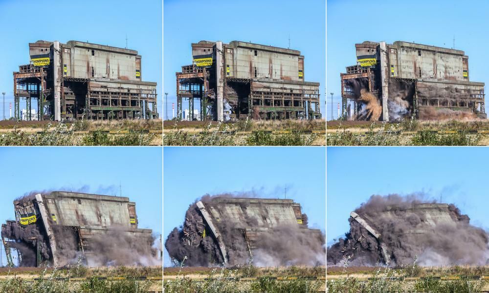 Redcar steelworks demolished in massive controlled…