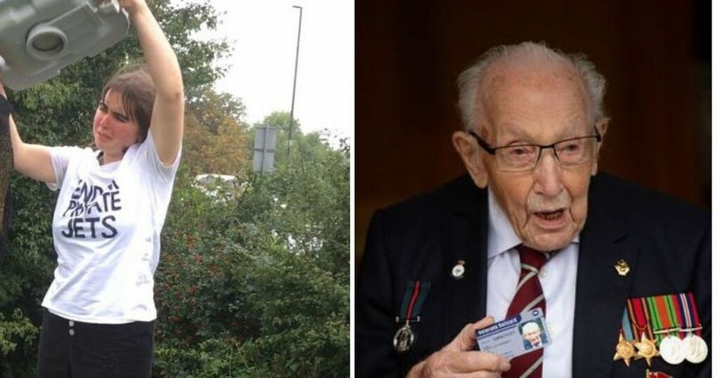 Woman pours human waste over Captain Tom memorial in…
