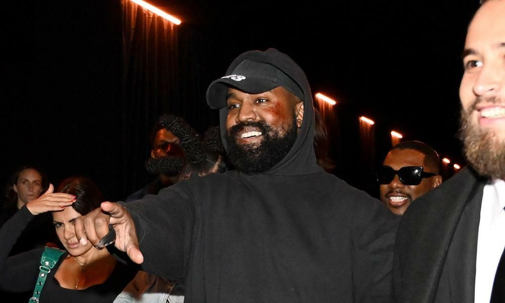 Kanye West models incognito at Balenciaga Paris…