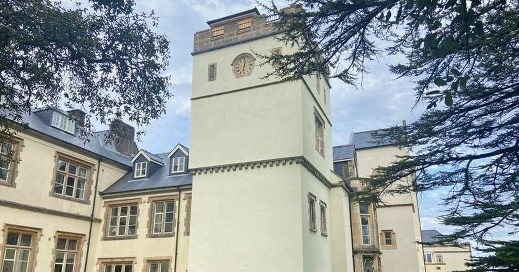 The four-storey home inside a manor house clock tower…
