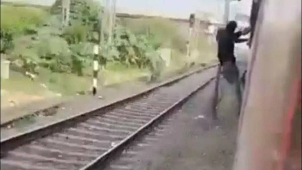 Punjab: Man doing stunts in moving train falls after…