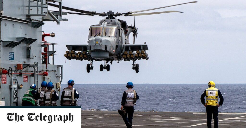 Pictured: Royal Navy Wildcat helicopters carry up to…