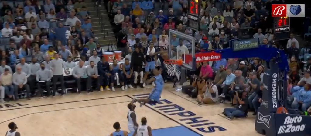 Ja Morant took flight on an incredible, high-flying…
