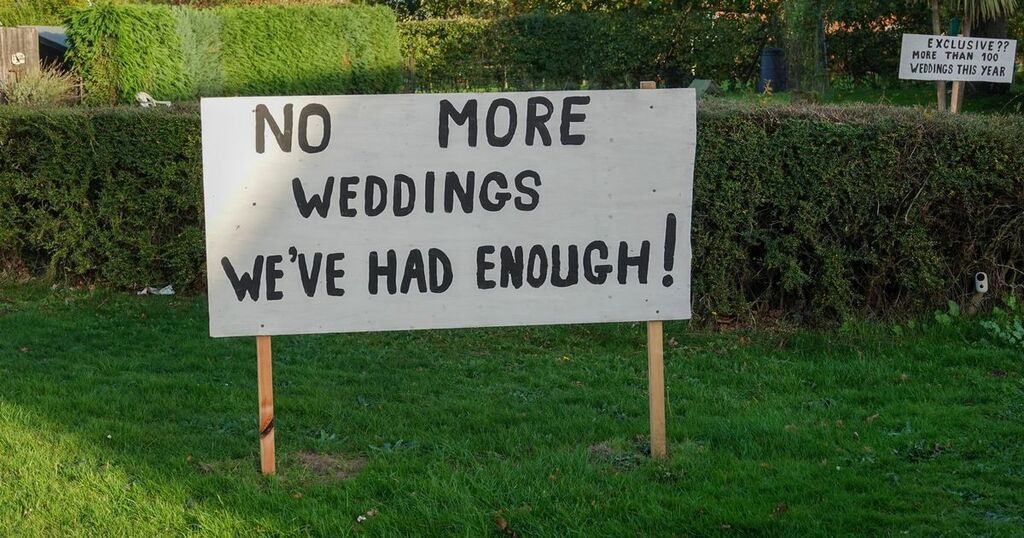 Villagers put up signs saying couples 'not welcome' at…
