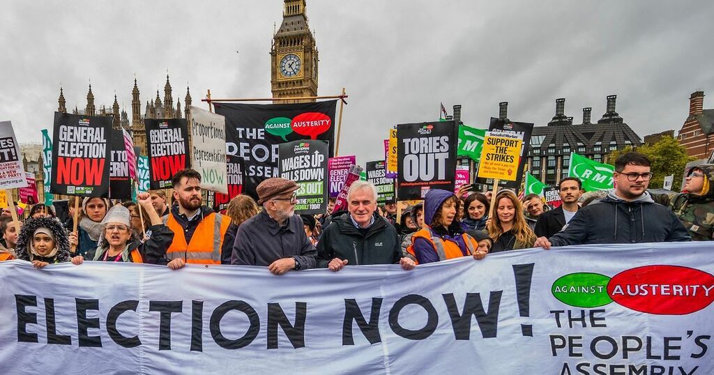 Thousands demand general election in protest march…