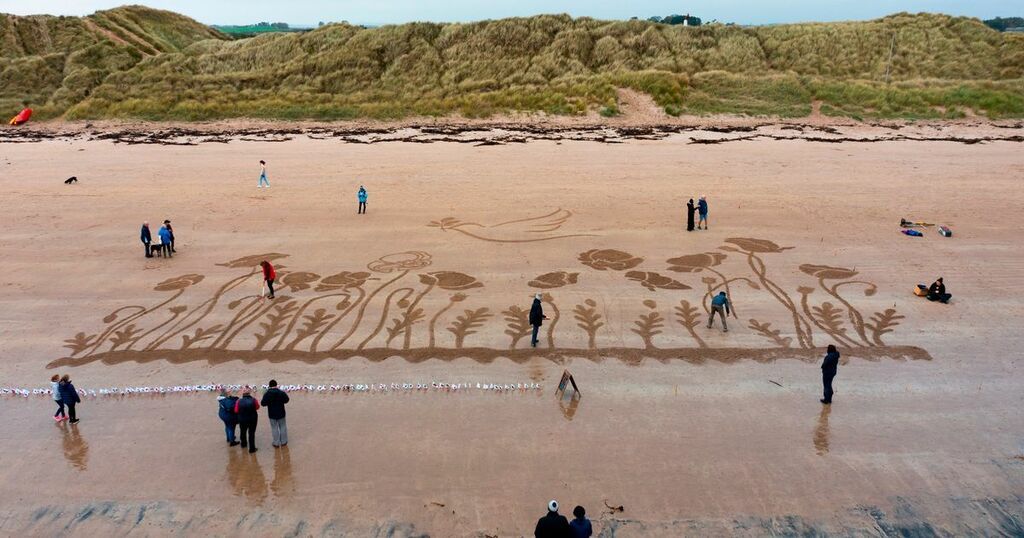 Sand artist creates stunning tribute to fallen on…