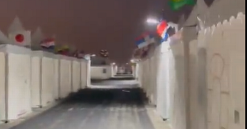 Video of barren World Cup tent accommodation in Qatar…