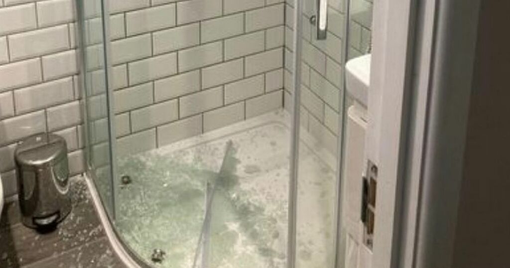 A shower screen 'exploded' without warning leaving a…