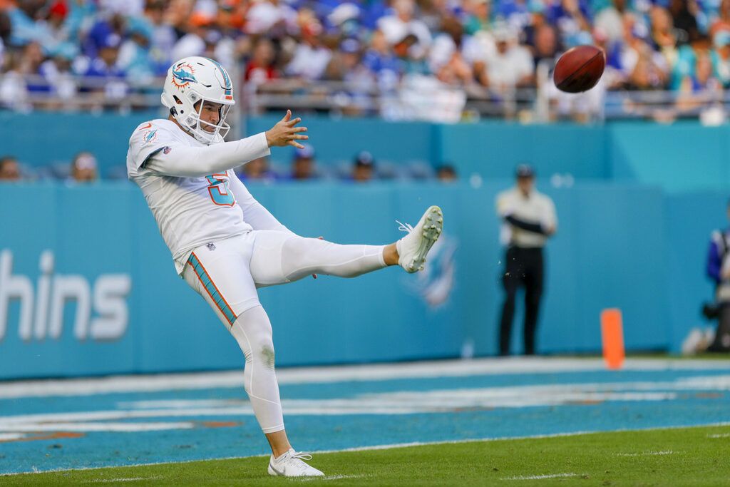 Former Dolphins P Michael Palardy signs with division…