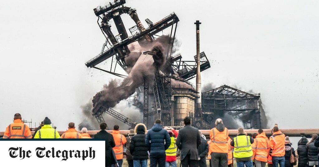 Watch: Redcar's landmark steel blast furnace is…