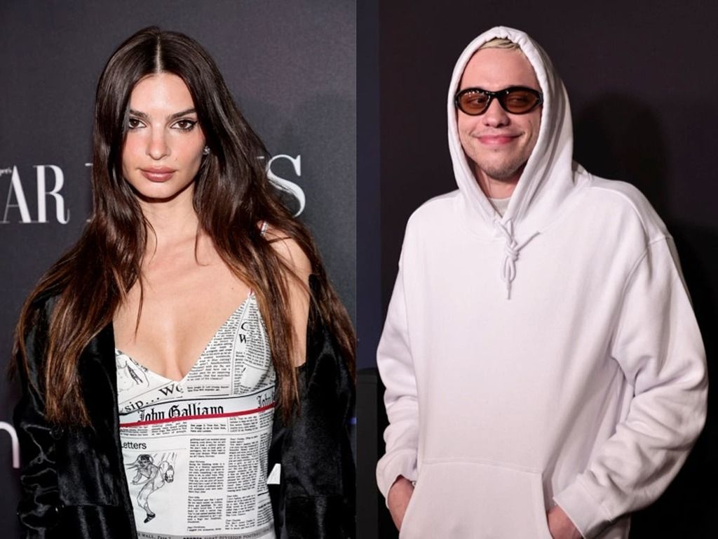 Pete Davidson and Emily Ratajkowski spotted at NBA…