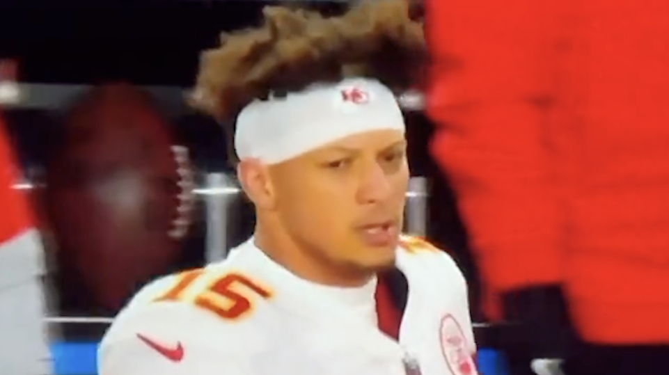 Patrick Mahomes furiously slammed his helmet on the…