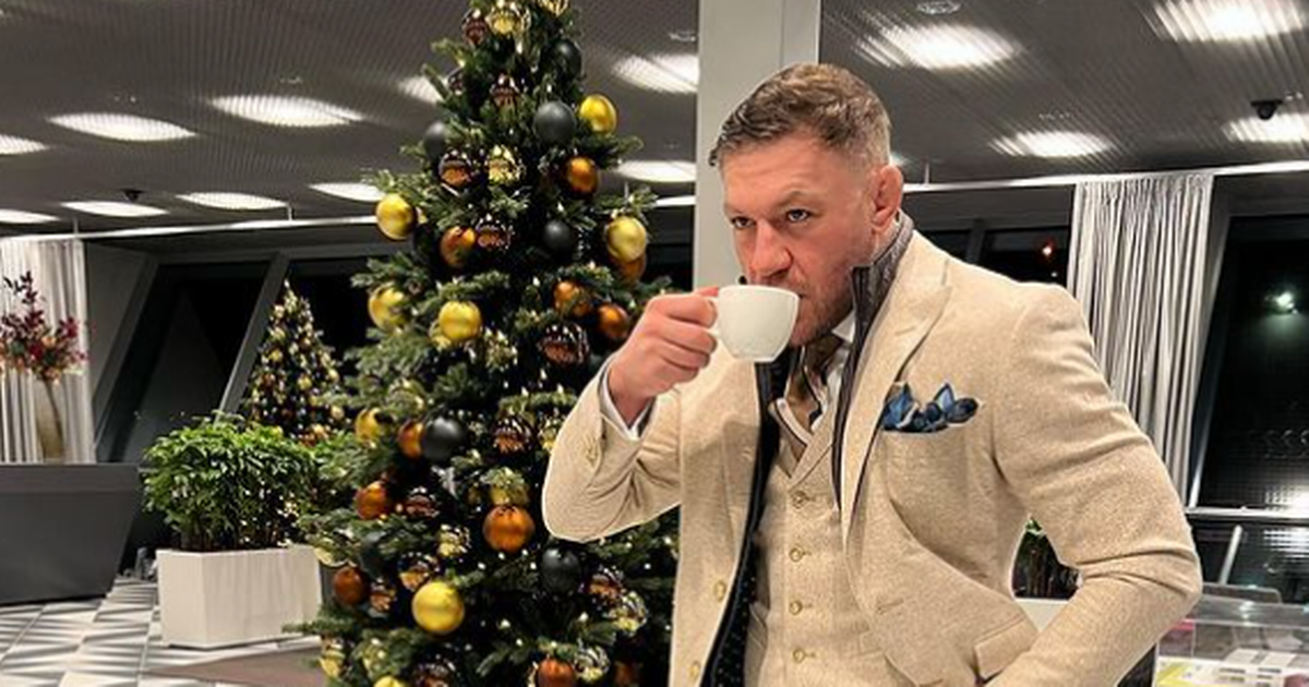 Conor McGregor all smiles as he models new line of…