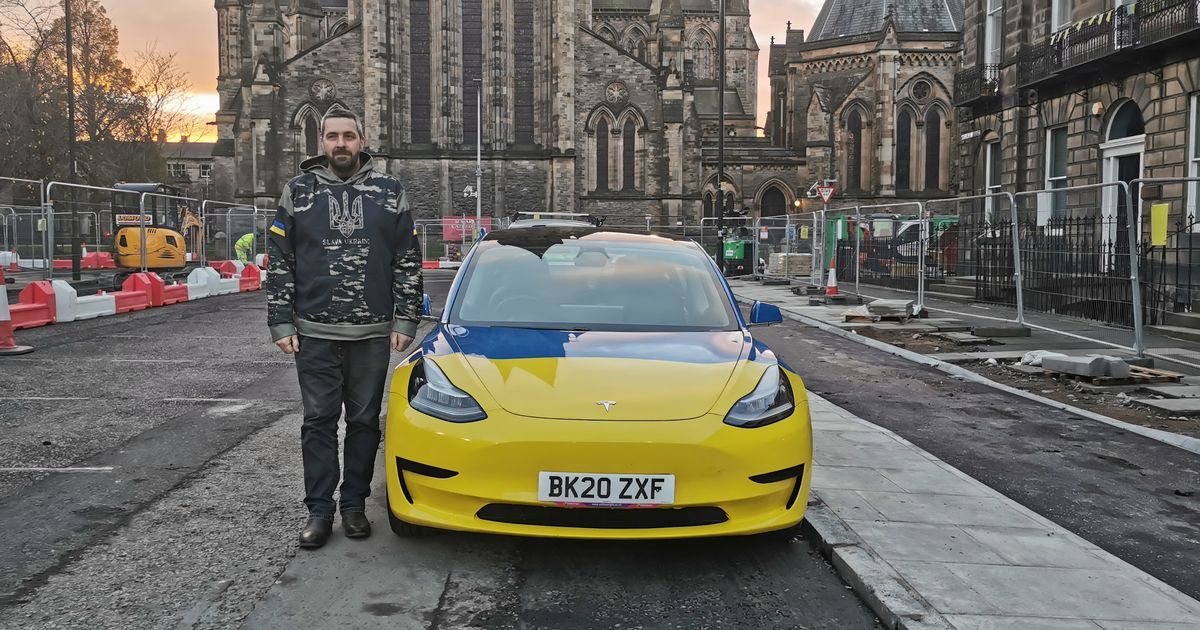 Scottish man is living in his Tesla in Edinburgh to…