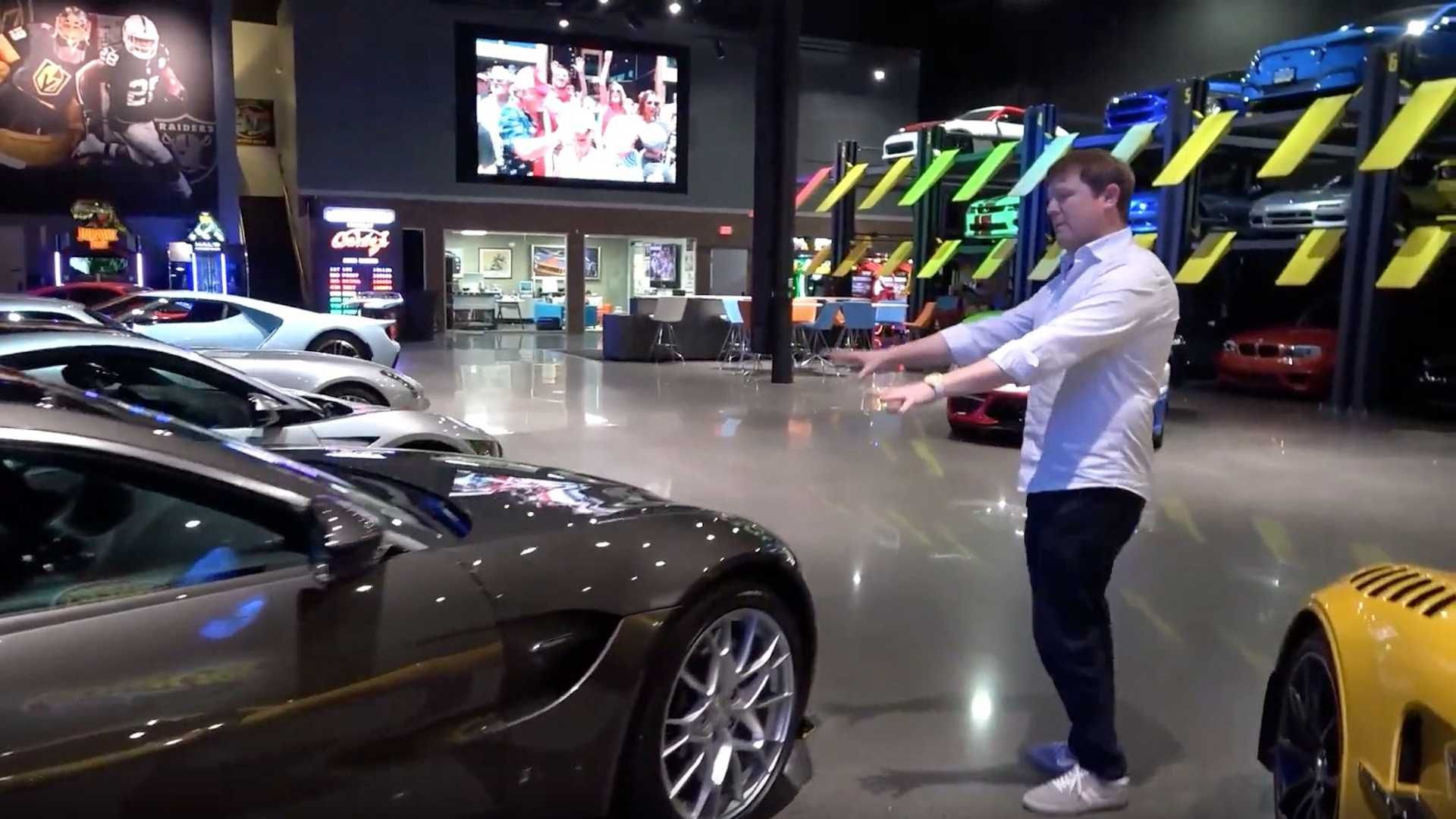 Supercar "Batcave" Features Movie Tribute Cars, Arcade…